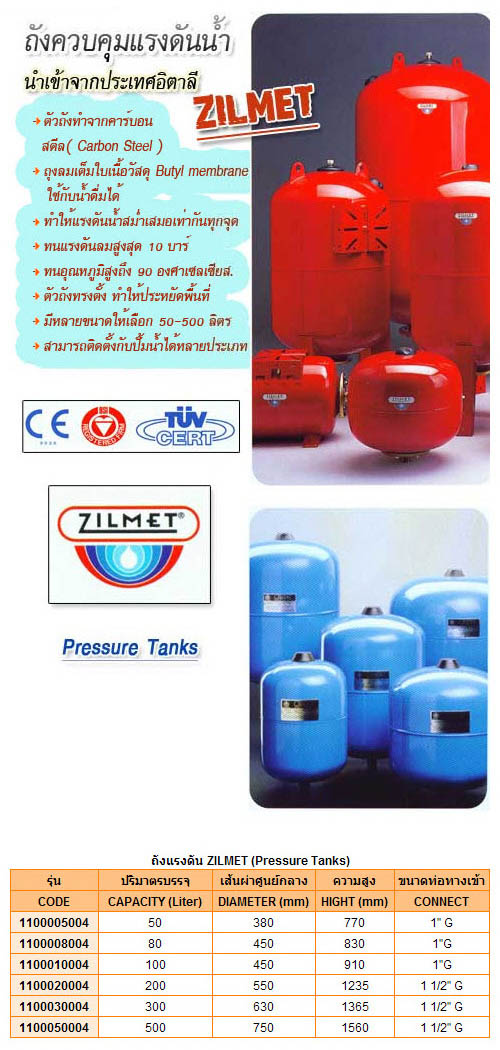 CSE Supply_ZILMET Pressure Tank